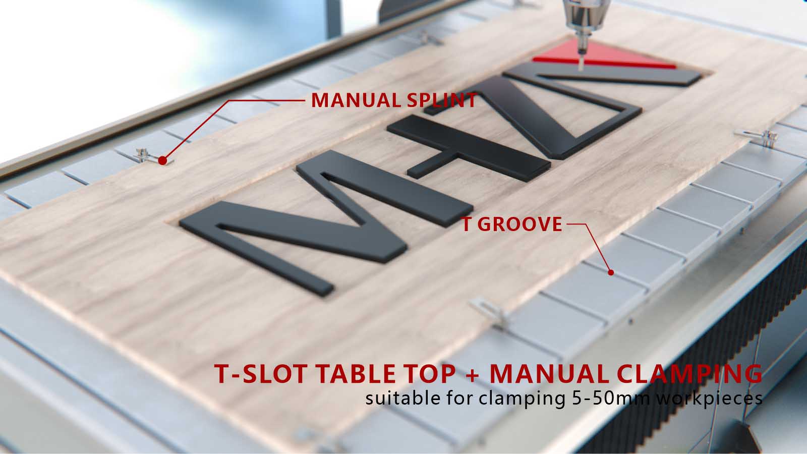 Premium version common engraving machine(T-slot table + tool magazine ...